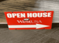 Red West USA Open House Stake Sign